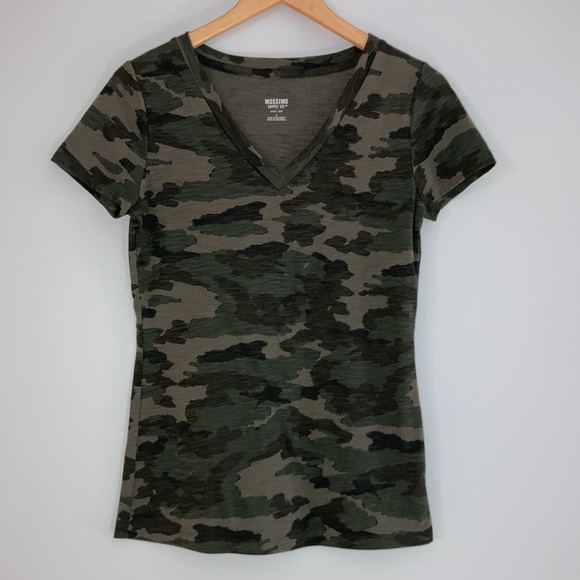 Mossimo Supply Co. | Tops | Mossimo Womens Small V Neck Camouflage Tee ...